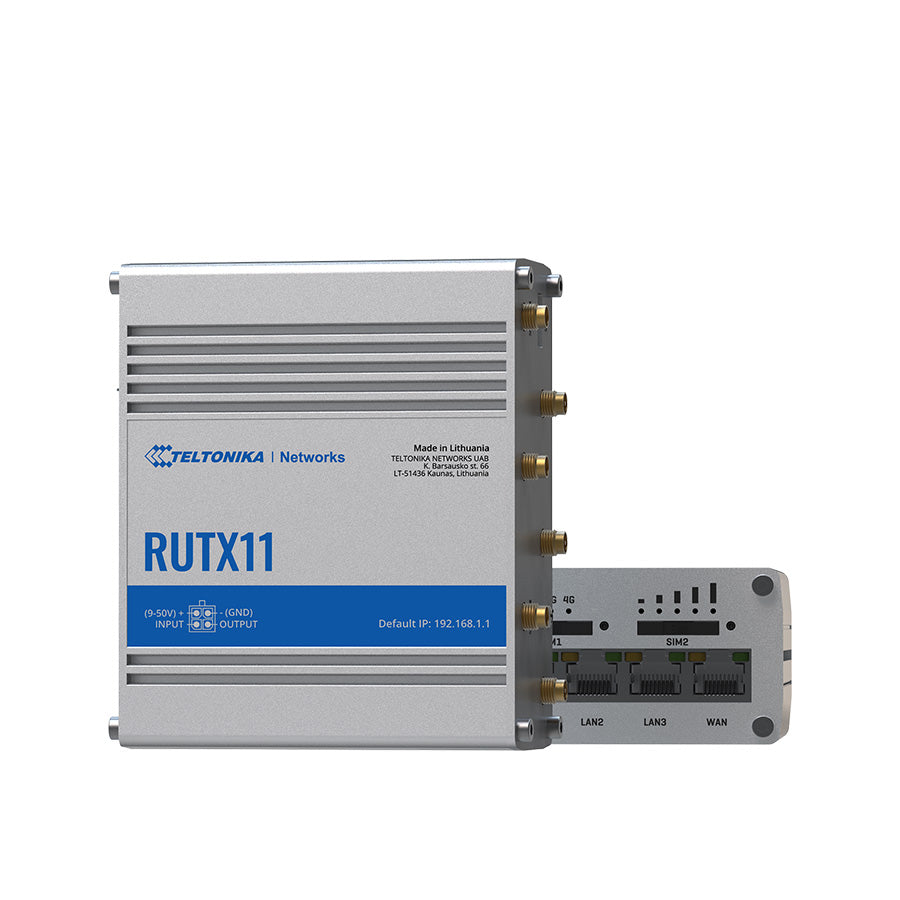 Teltonika RUTX11 Industrial 4G Router with 4x GbE, WiFi & Bluetooth ...